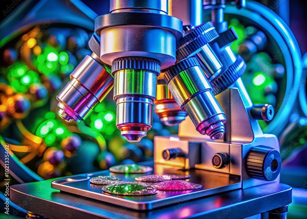 Detailed Image of an Interphase Microscope Showcasing Cellular ...