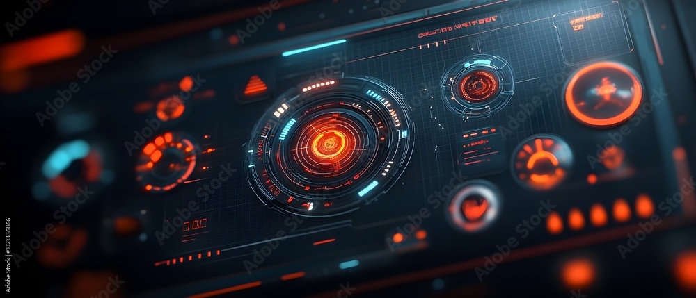 Immersive Futuristic Holographic Interface with Cutting Edge Digital ...