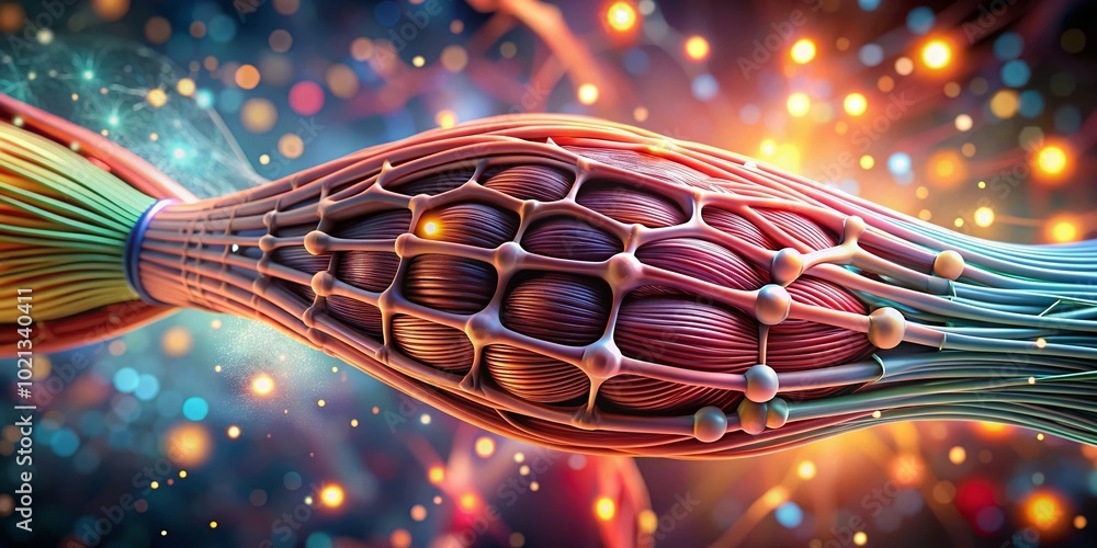 Detailed Microscope Image of Skeletal Muscle Cell Structure ...