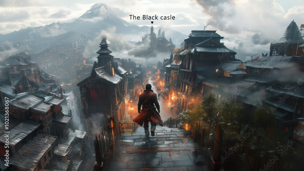 a fast-paced pursuit through narrow alleys with steam-powered vehicles ...