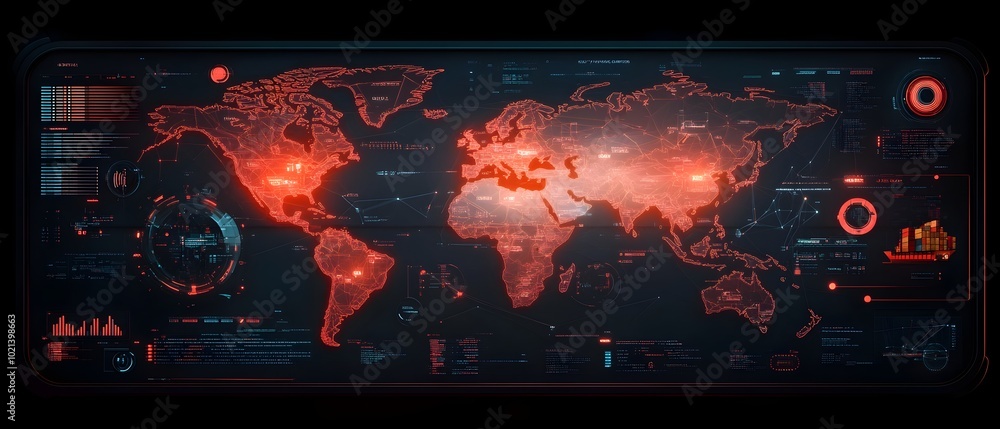 Futuristic Logistics Command Center Visualizing Real Time Global Supply ...
