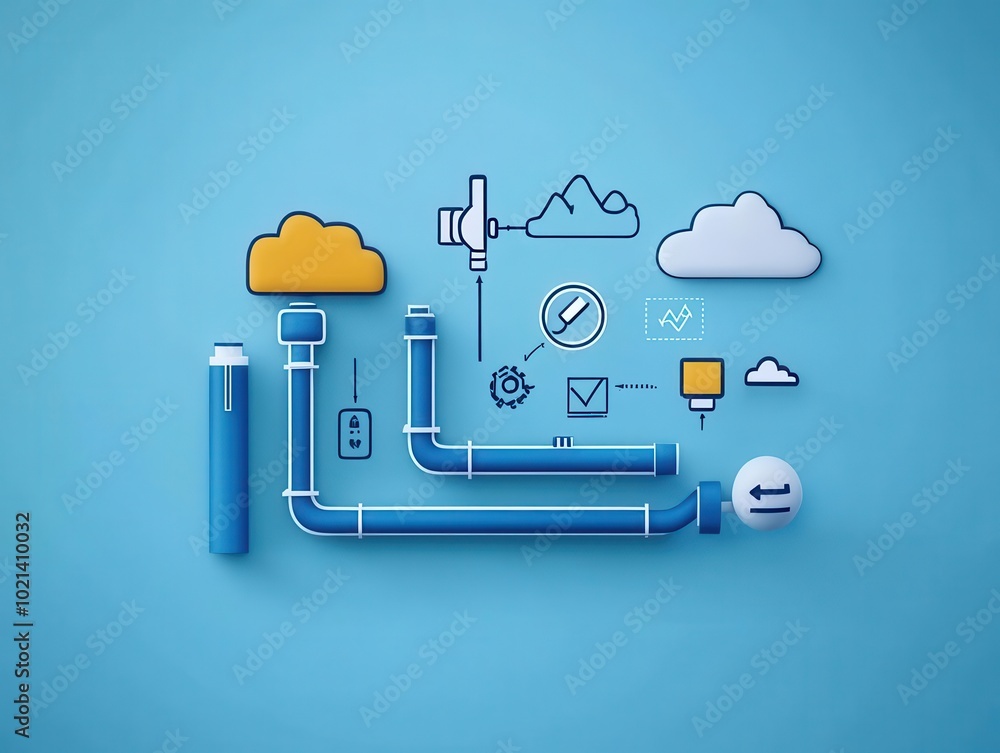 Detailed sketch of a DevOps pipeline with CICD, automated testing, and ...