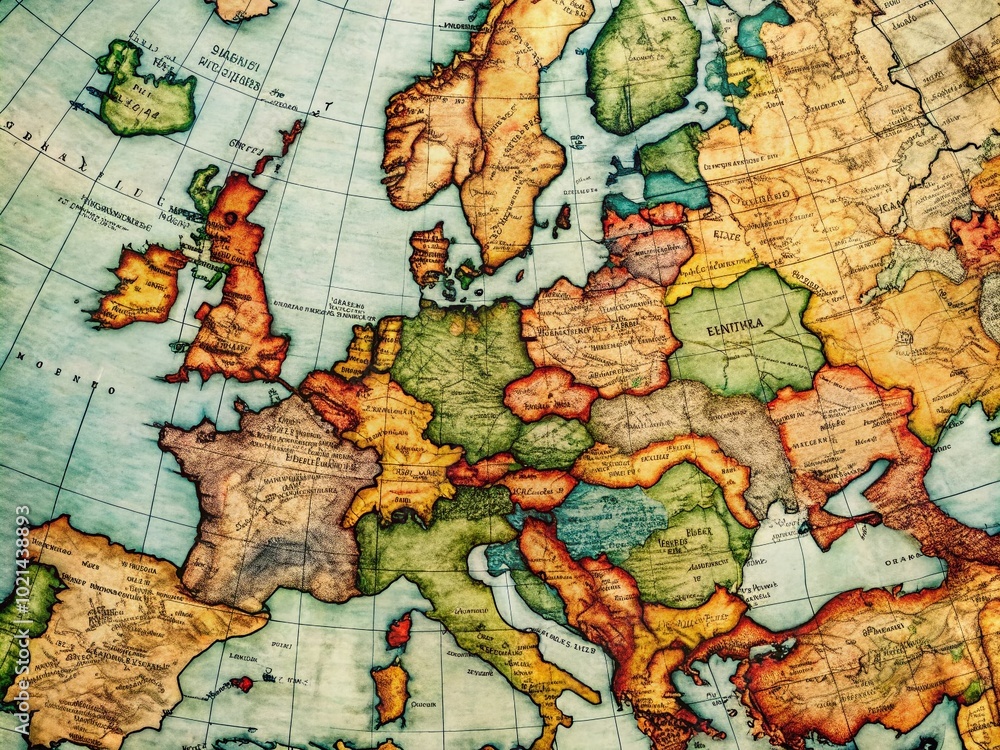 Historical Europe Map from 1918 Illustrating Geopolitical Changes After ...