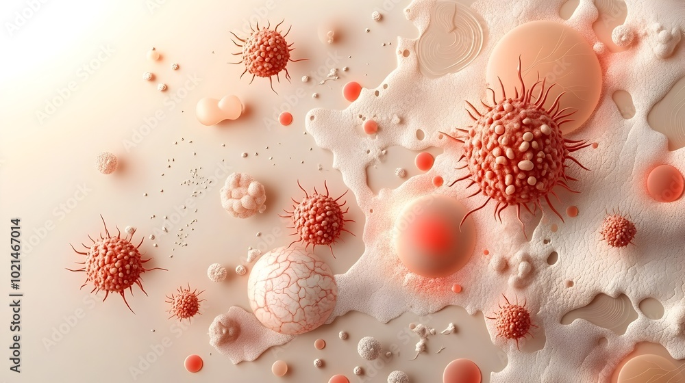 Detailed Medical of Sun Damaged Skin Displaying the Characteristic ...