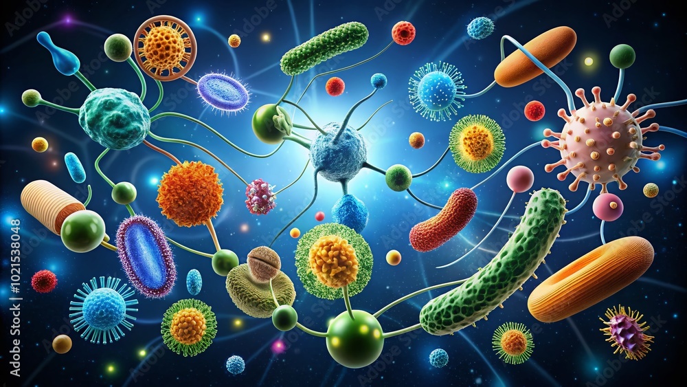 Simple Bacteria Diagram Illustrating Structure, Types, and Functions ...