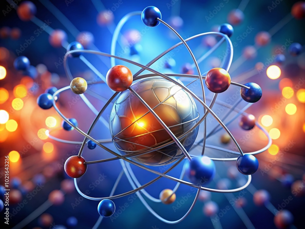 Visualization of Oxygen Atom Structure with Electrons Orbiting Nucleus ...