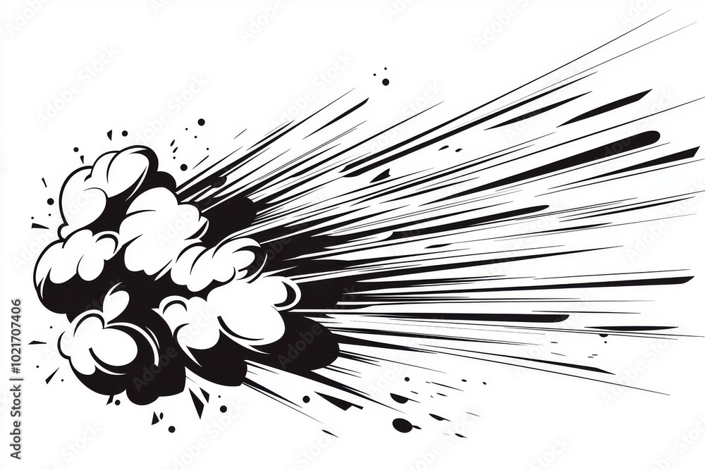 The animation of comic speed lines in manga and anime style with 3 ...