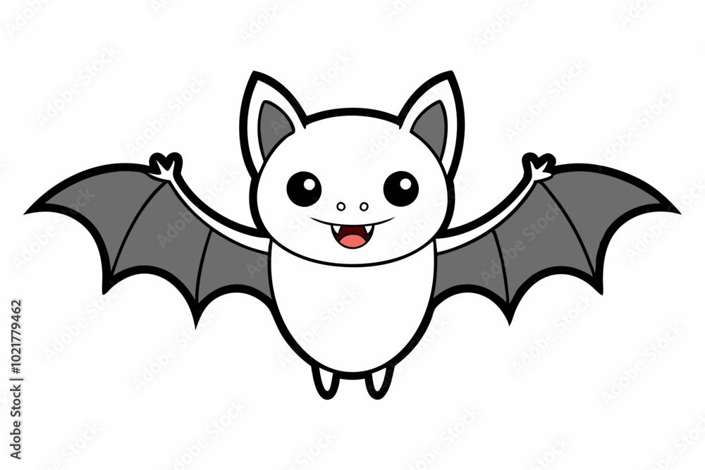 Cute bat halloween coloring pages for kids. Trace and color bat ...
