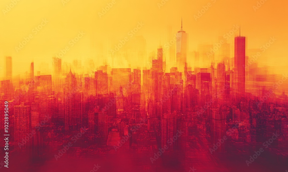 Heatmap of air pollution levels in a major city, with warmer colors ...