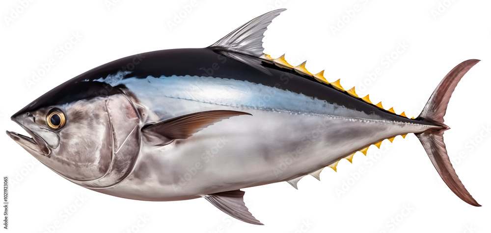 Close Up Side View To a Fresh atlantic bluefin tuna PNG isolated on ...