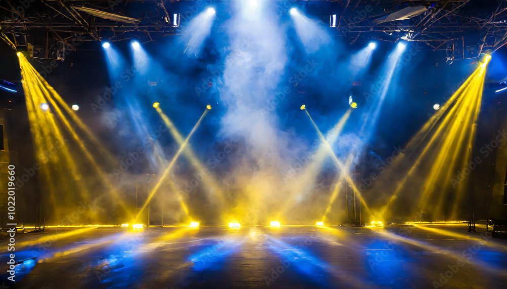 Dynamic stage lighting creates a vibrant atmosphere for live ...