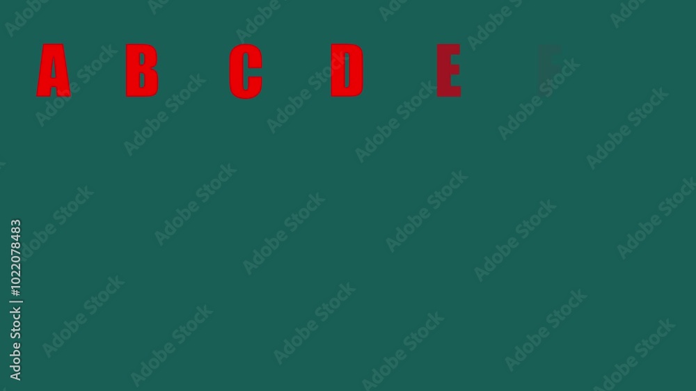 Time lapse letter A to Z on blackboard Alphabet colorful animation A to ...