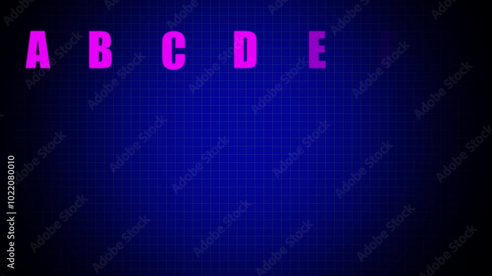 Time lapse letter A to Z on blackboard Alphabet colorful animation A to ...