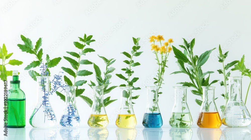 Biology laboratory nature and science, plant and environmental study ...