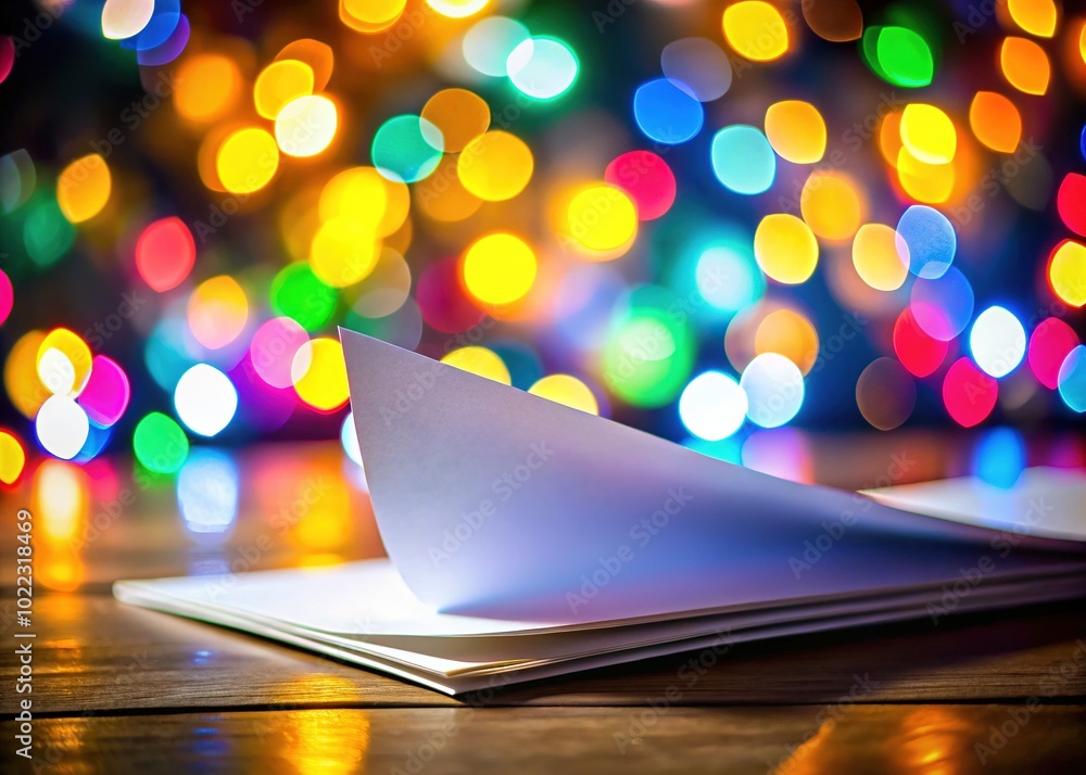 Artfully folded A4 white paper designed for creative projects and ...