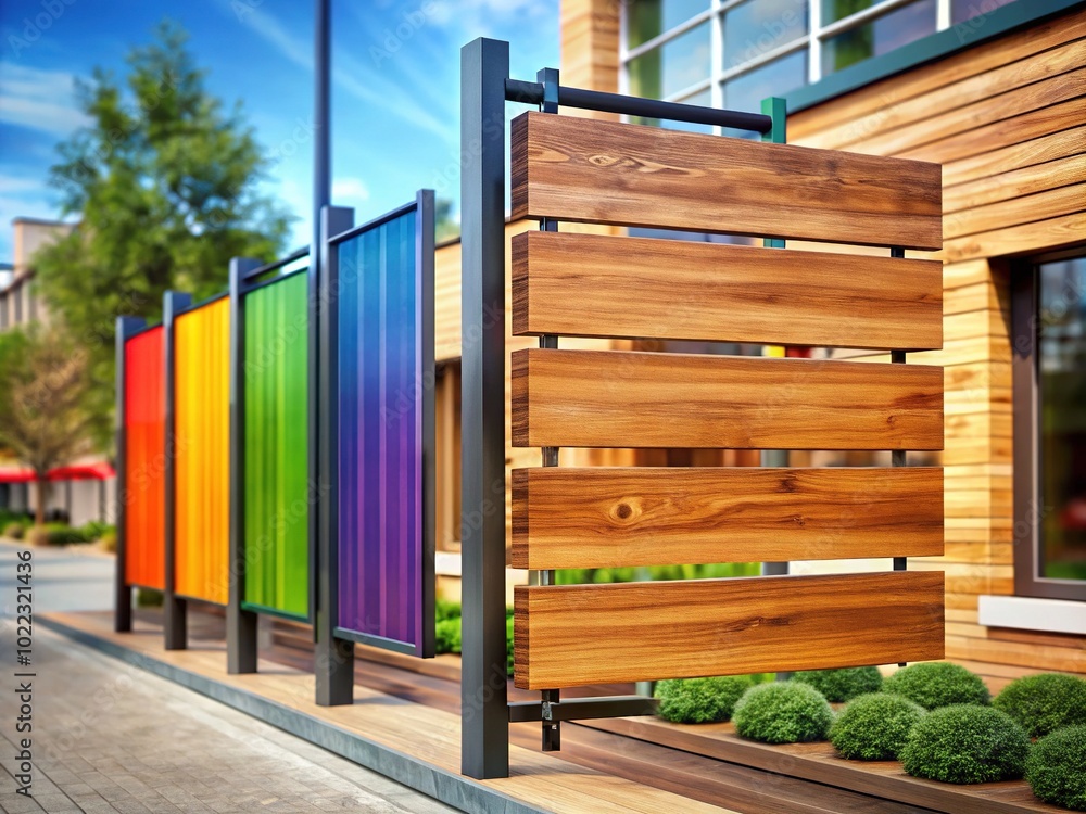 Elevate corporate identity with a wooden signage system incorporating ...