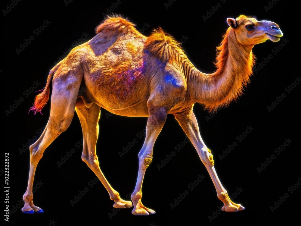 ภาพประกอบสต็อก Explore this animated camel walk cycle, designed with a ...