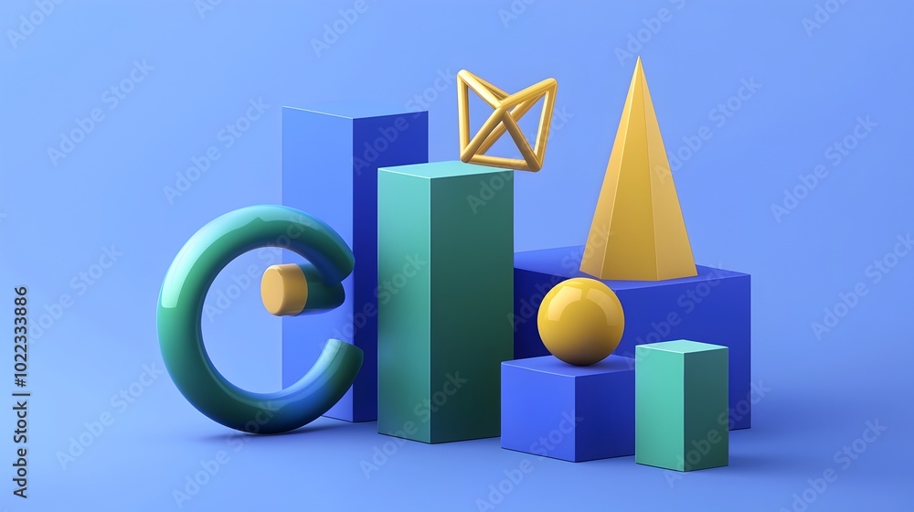 Captivating 3D icons and logos with bold colors sharp contrasts and ...