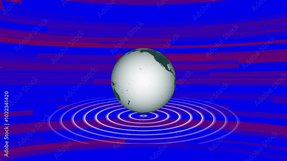 international news background animation. 3d rotated earth technology ...