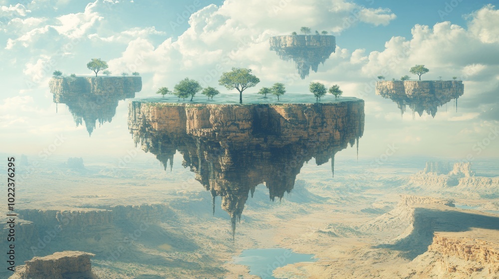 Parallel realities overlap, where half the world is underwater and the ...