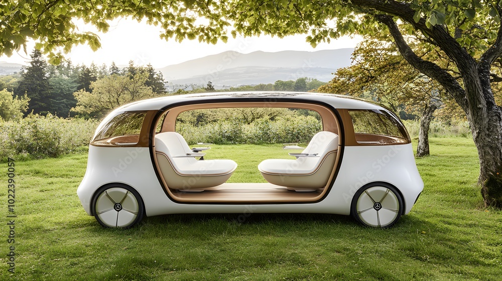 The futuristic design of self-driving cars reflects the advances in ...