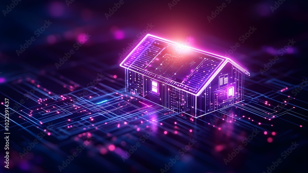 Interactive smart home control panel, floating holograms for climate ...