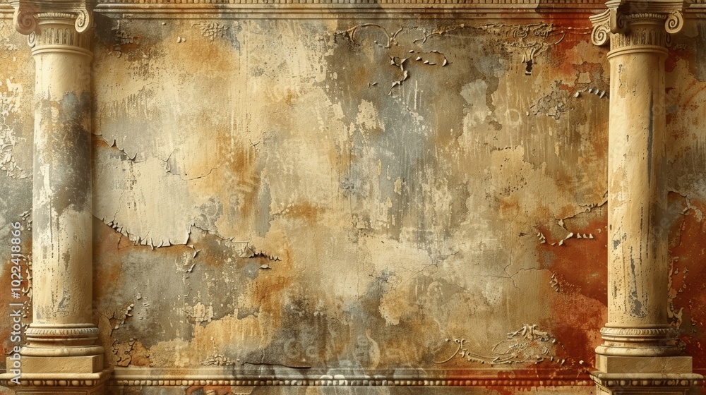 ancient roman and greek old vintage texture background with antique ...