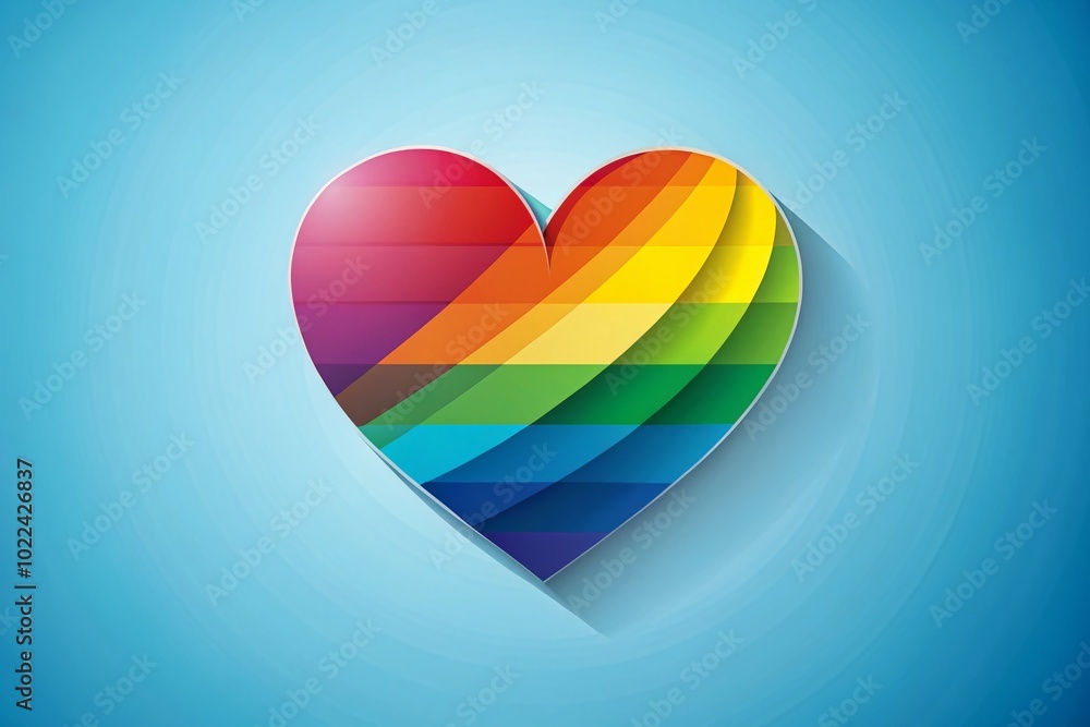 Heart Concept Illustration in Flat Design - Love and Emotion Symbol for ...