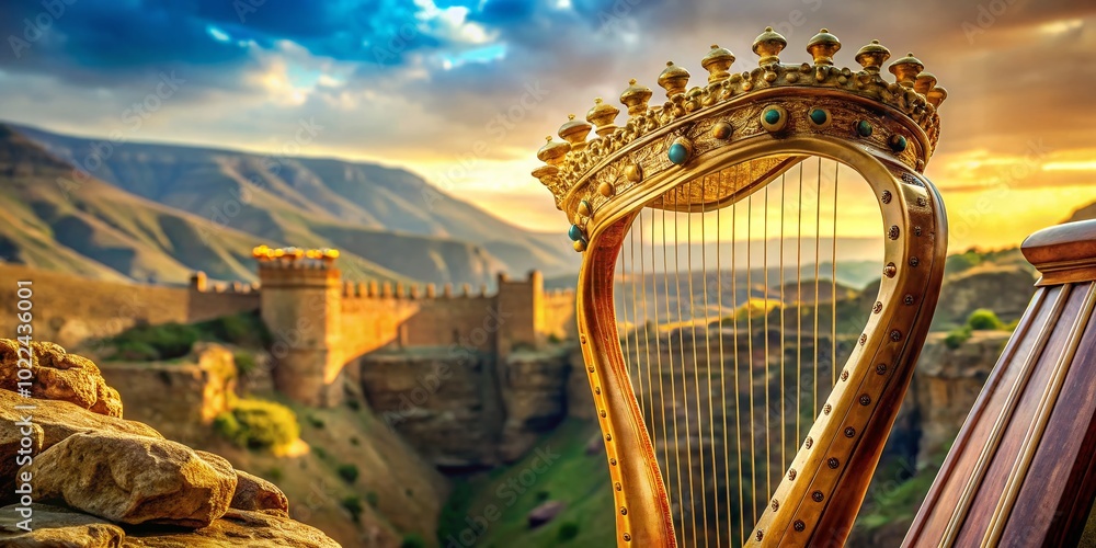 Macro Photography of King David's Biblical Scene with Intricate Details ...