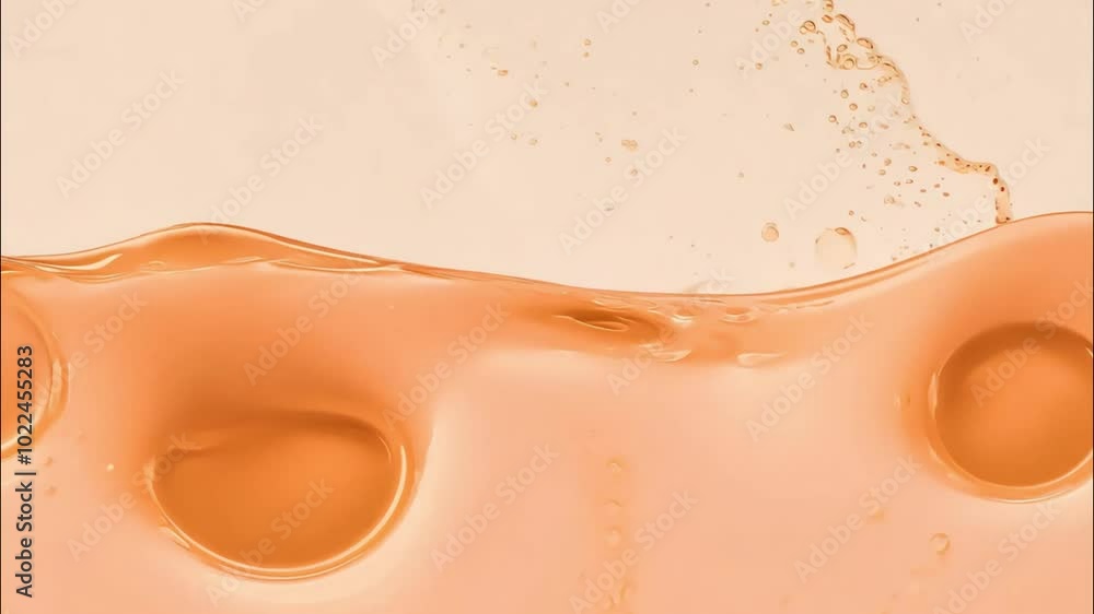 Water Drops Creamy Mucus Streams Slime Rivers Trendy Peach Colors ...