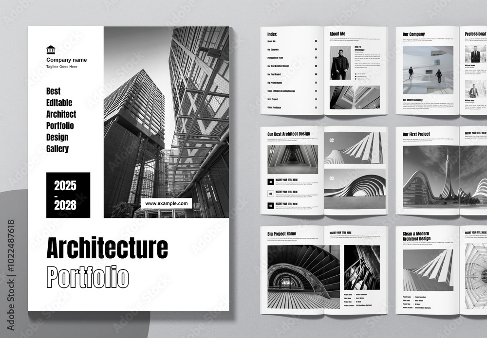 Architecture Portfolio Design Layout Stock Template | Adobe Stock
