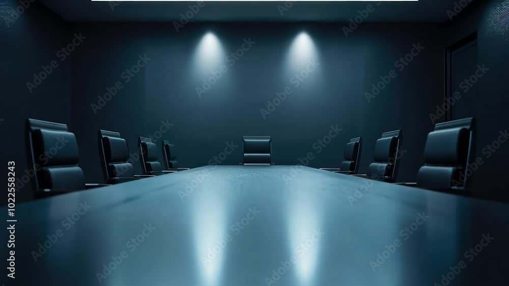 Modern Minimalist Conference Room with Sleek Design and Ambient ...