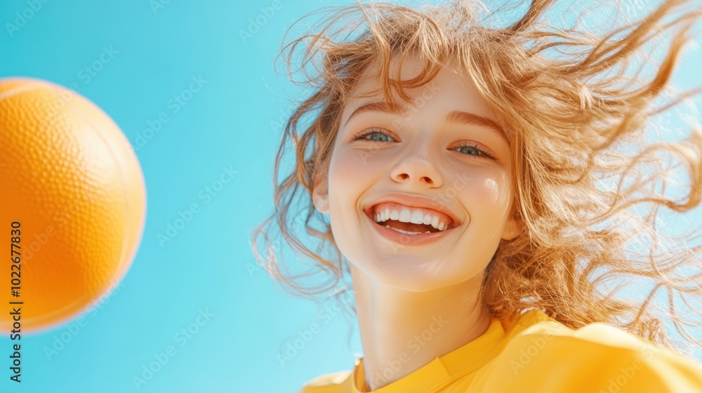 A person laughing and playing sports with friends, highlighting the ...