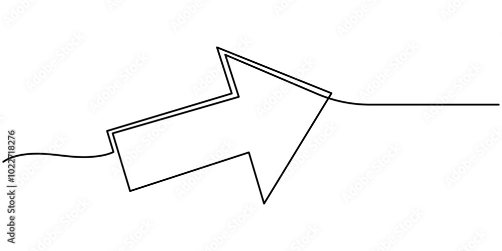 Vetor De Arrow Symbol Continuous Line Icon One Line Drawing Of Arrows Left And Right Linear