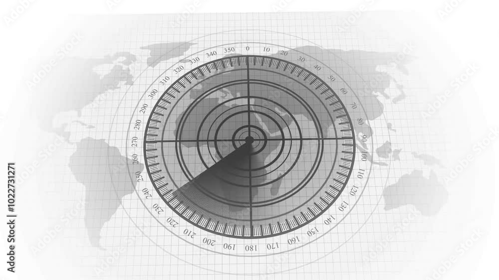 Rader Hud map technology rotated animated, Object location detection ...