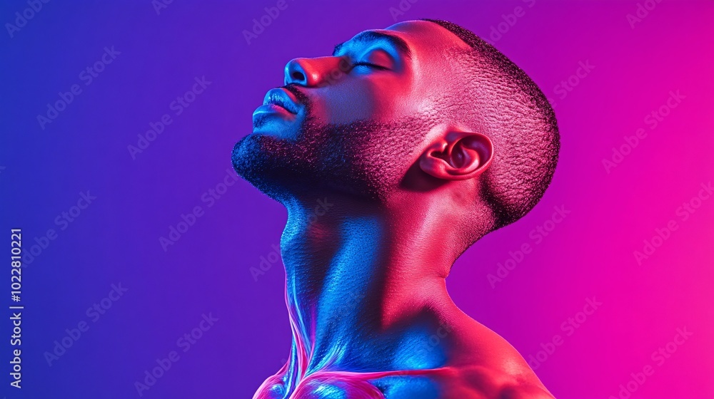 Body details showing muscles tensing and veins popping due to cold ...