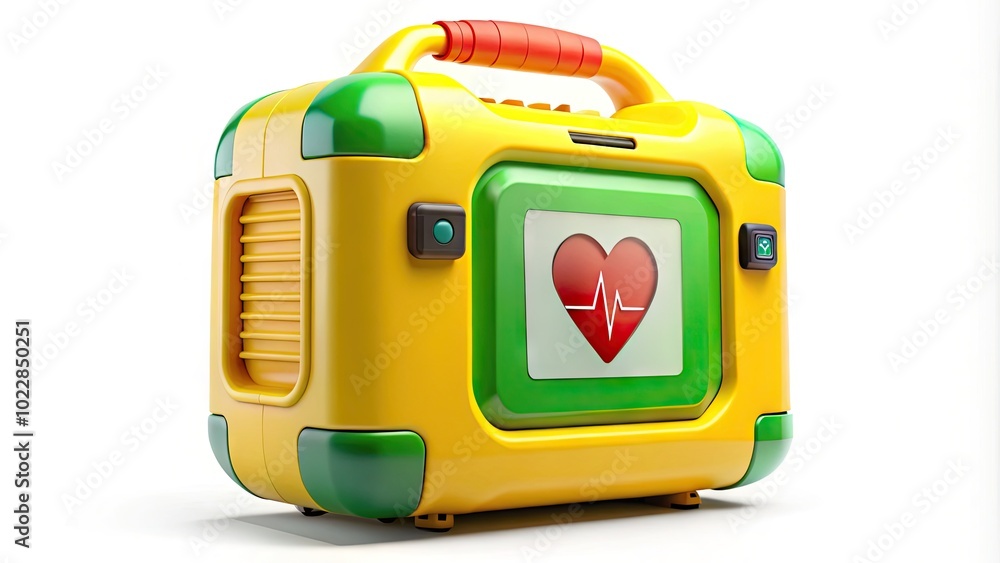 Vibrant AED Clipart Illustration for Medical and Health Safety ...