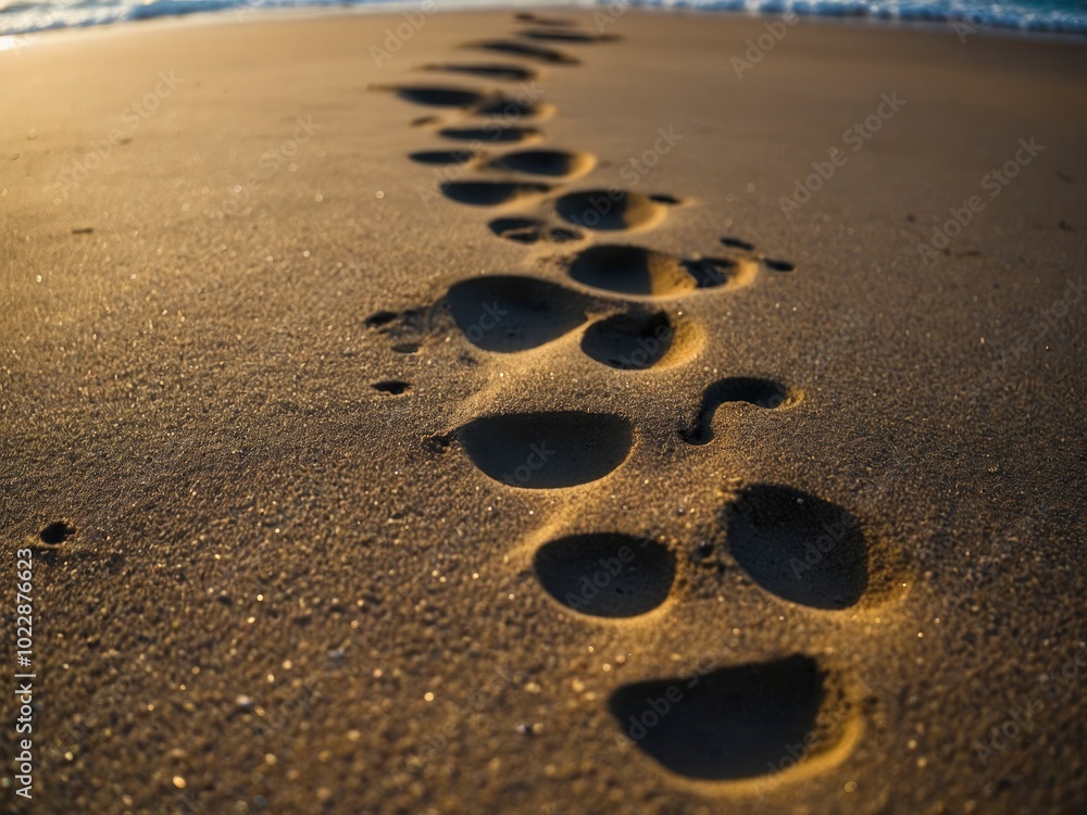 Footprints in the Sand, footsteps in the sand, footprints at sunset ...