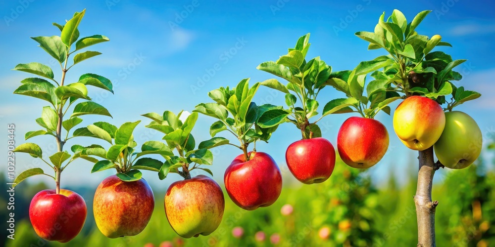 Visual Representation of Apple Tree Growth Stages from Seedling to ...