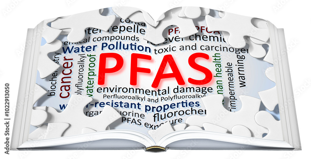Poster PFAS word keywords cloud concept - Dangerous Perfluoroalkyl and ...