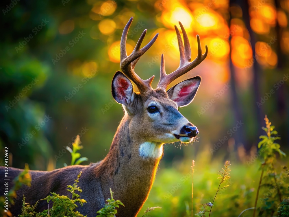 Majestic Side Profile of a Whitetail Deer in Natural Habitat Captured ...
