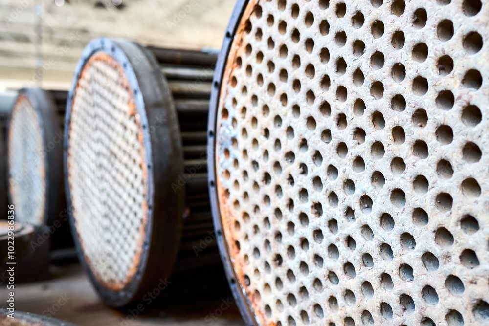 Corrosion, refinery heat exchanger chiller tubes with flange system ...