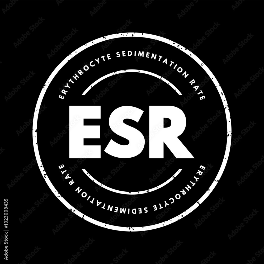 ESR Erythrocyte Sedimentation Rate - type of blood test that measures ...