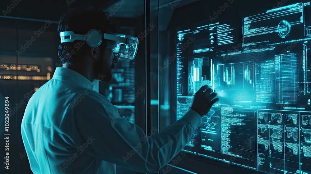 Virtual engineers work on restoring lost data blocks using advanced ...