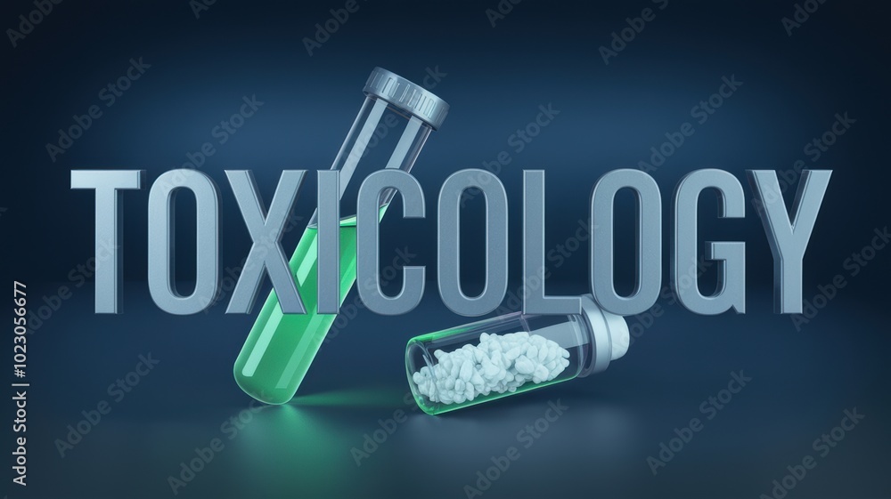 Toxicology Lab: Test Tubes and Pill Container Display Stock ...