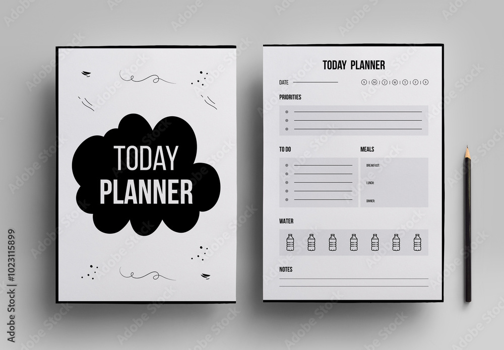 Daily Planner Template Stock Template | Adobe Stock