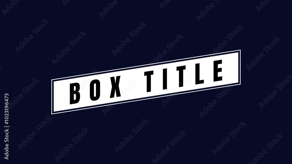 Box Title | Dynamic Title Animation for News Broadcasts and Breaking ...