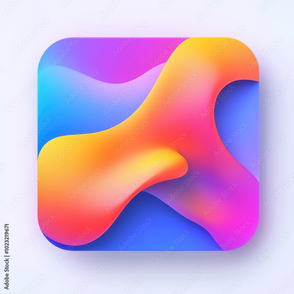 App icon design: a colorful application logo for a digital art app with ...