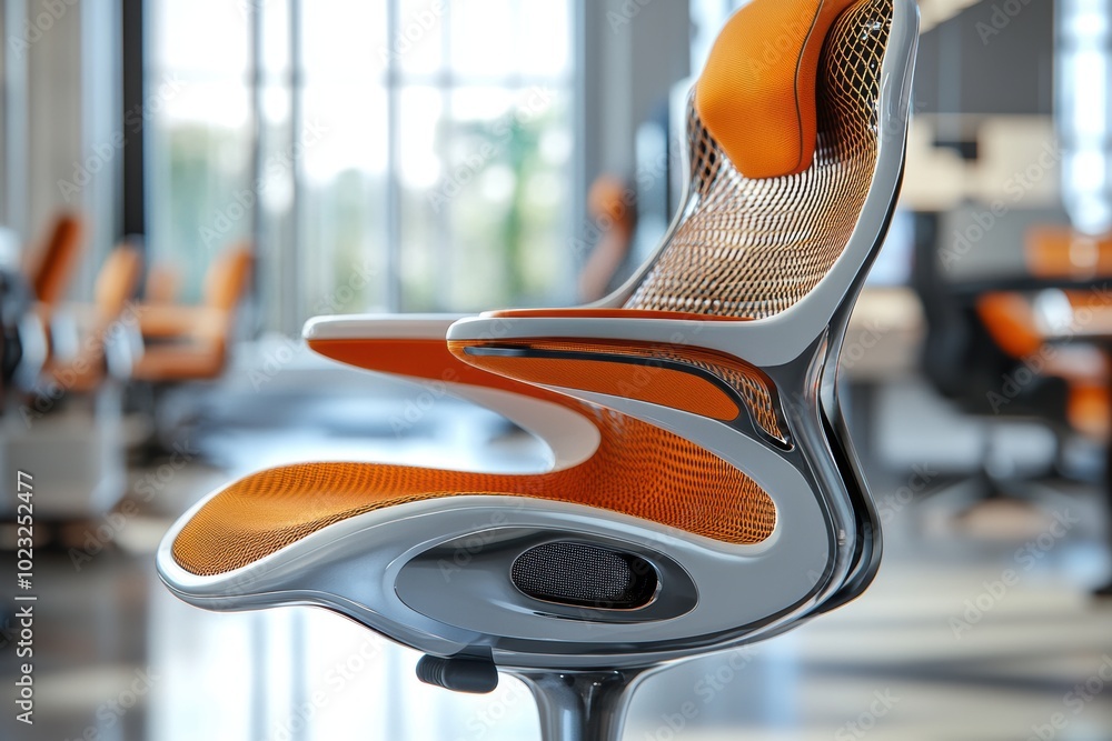 innovative ergonomic chair design with mesh backrest and armrests for ...