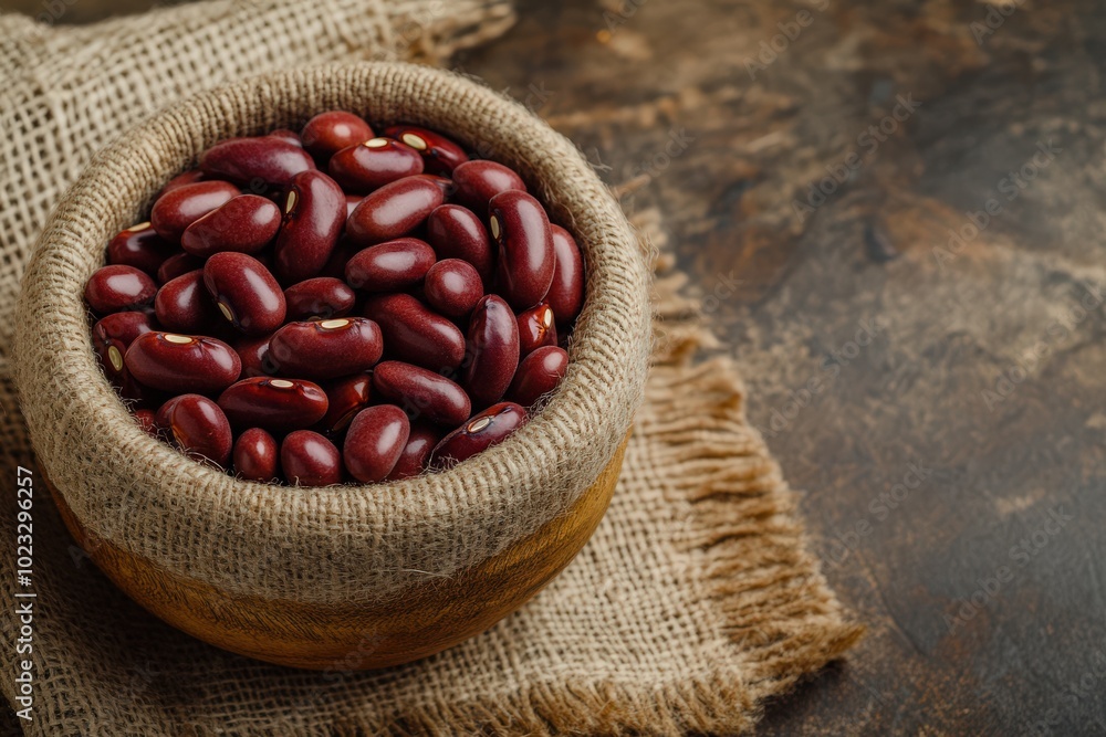 Kidney Beans Showcase. Raw Organic Red Beans, High in Fiber and Detail ...